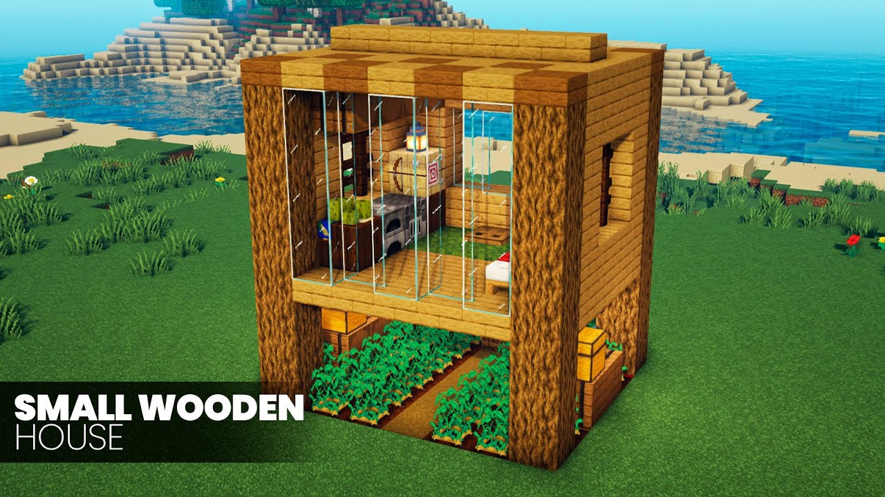 ⛏️ Minecraft Build Tutorial 🌳 Small Wooden House - YouTube