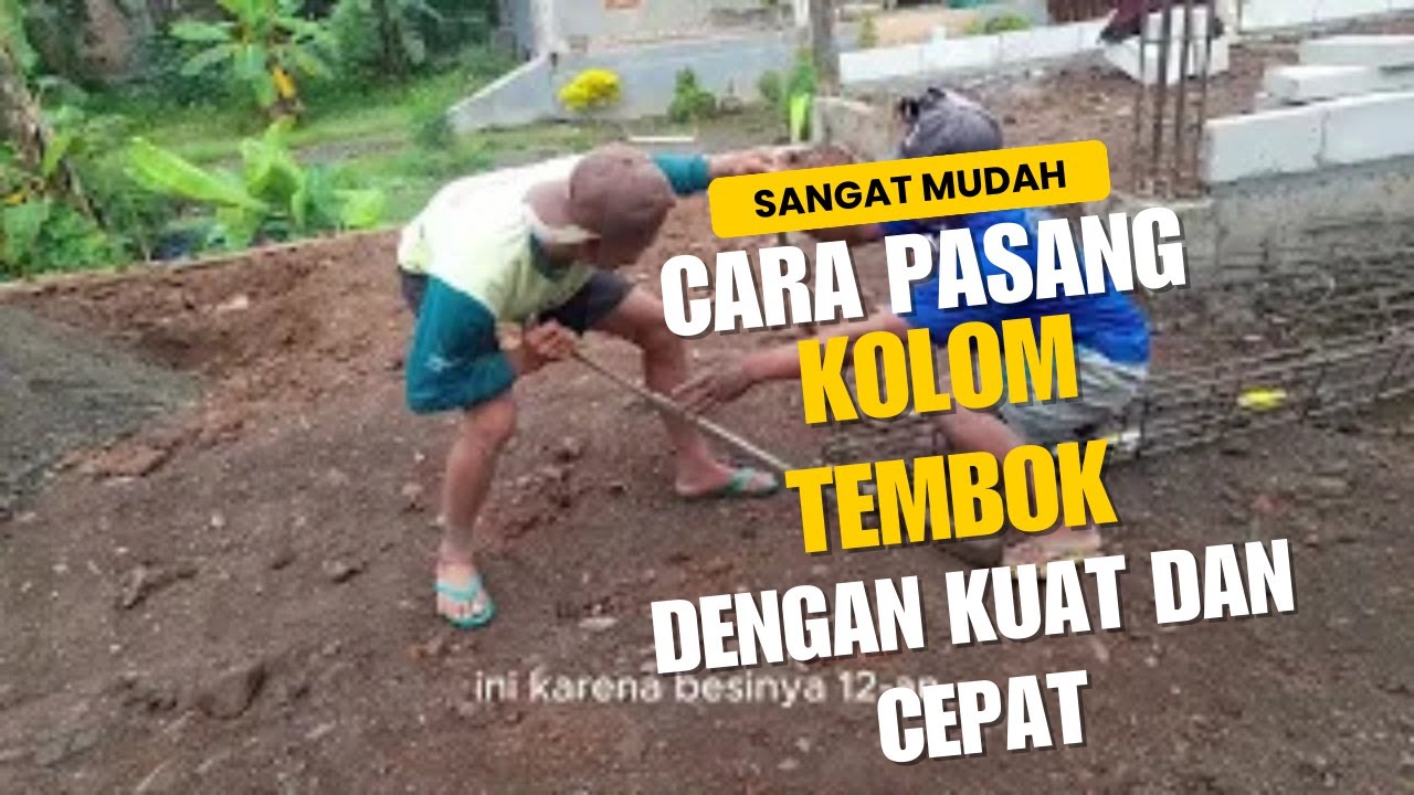Cara pasang kolom tembok dengan kuat - YouTube