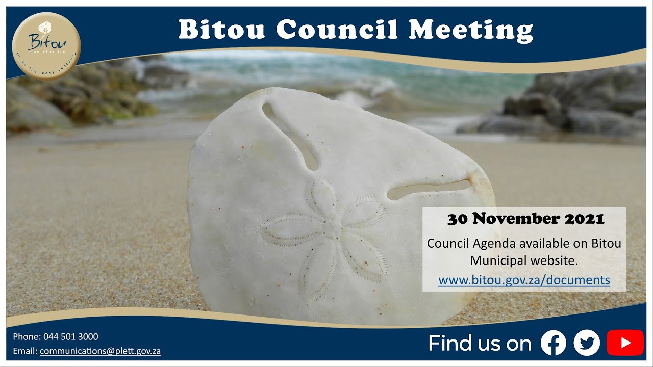Ordinary Council Meeting | 30 November 2021 | Bitou Local Municipality ...