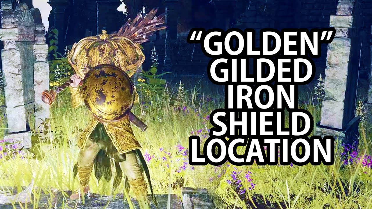 ELDEN RING - SHIELD FOR GOLDEN LORD GILDED IRON SHIELD NEXT TO CHURCH ...