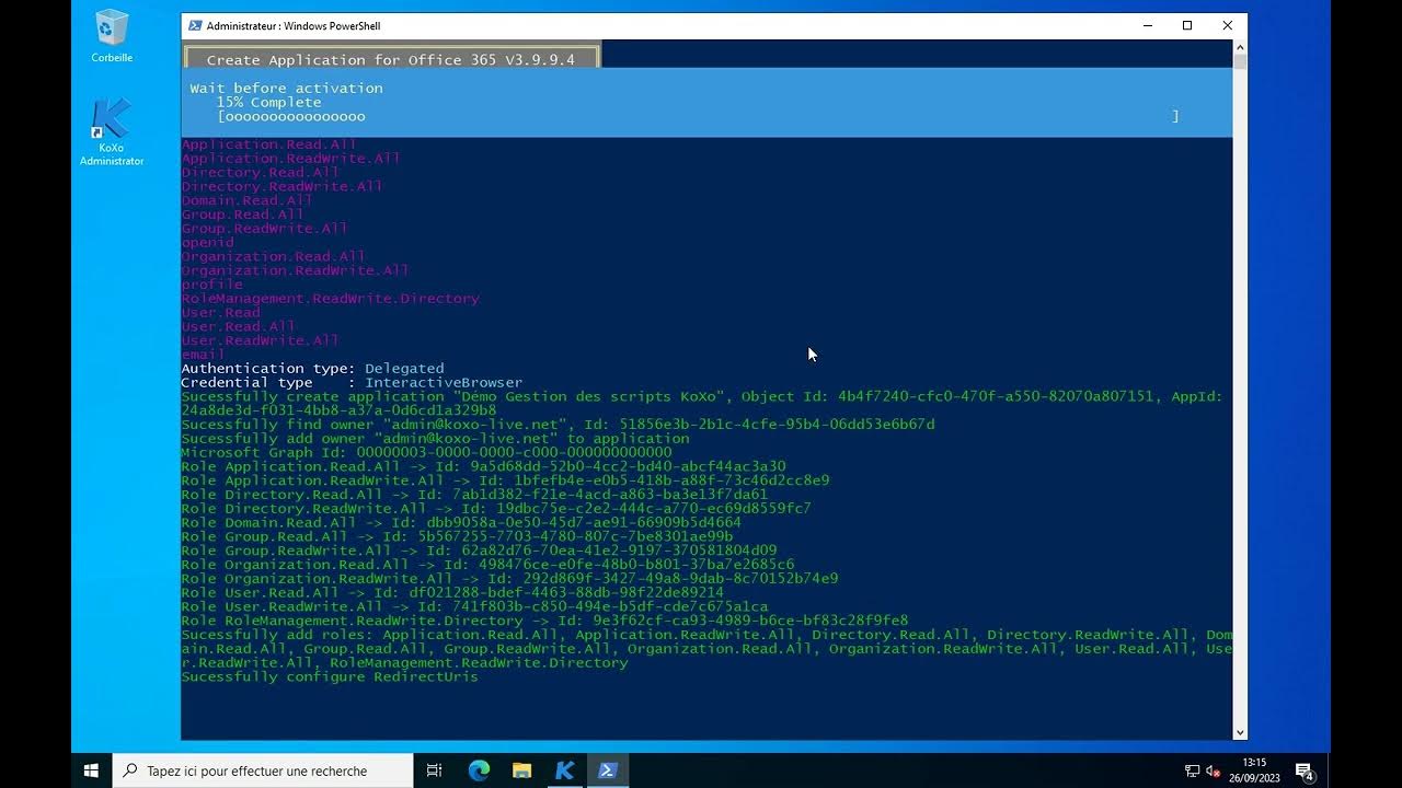 Création de l'application Azure pour Microsoft Graph - YouTube