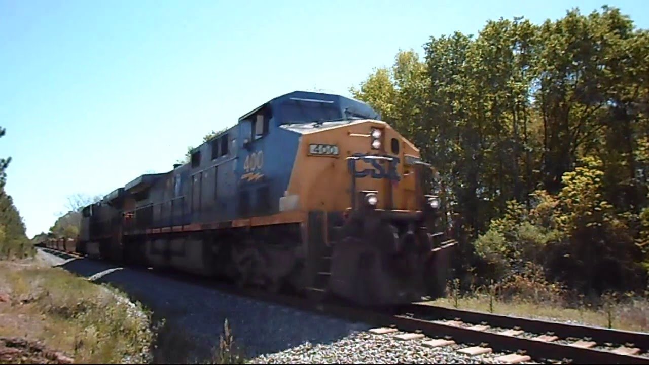 CSX Intermodal Train Twin Cameras Double Action - YouTube