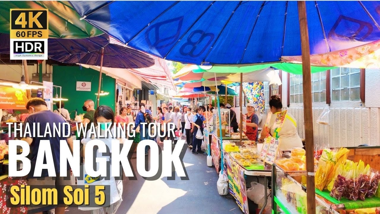 [BANGKOK] Silom Soi 5 "Exploring Street Food At Lalai Sap Market ...