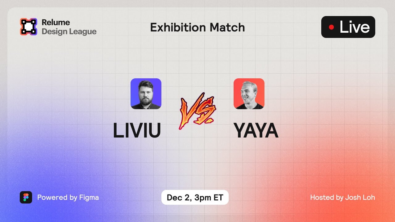 RDL Exhibition: Yaya vs Liviu | Web Design Esports in Figma - YouTube