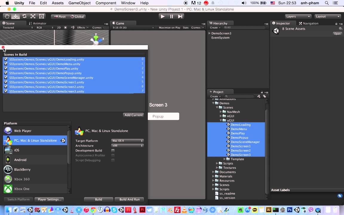 Simple Scene System 3.0 (SS-System) for Unity & Unity Pro : Demo with ...