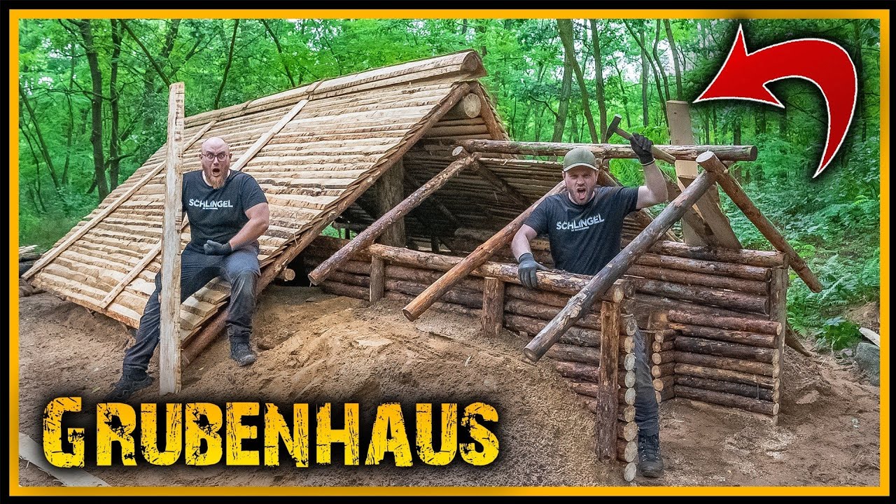 Grubenhaus - Eingang einmal komplett neu - Bushcraft Camp Shelter ...