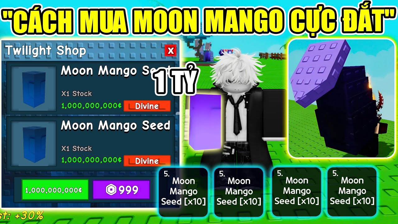 GROW A GARDEN | CÁCH MUA SEED MOON MANGO NGON NHẤT GIÁ 1 TỶ MỚI NHẤT ...