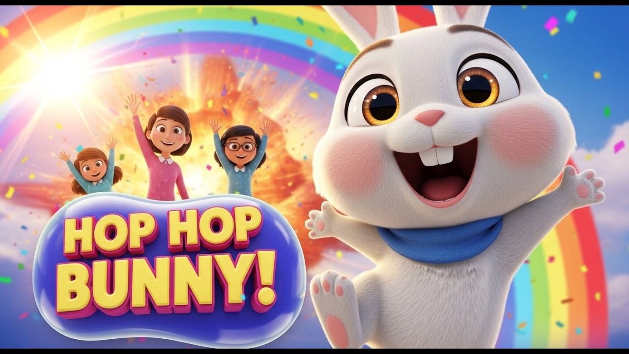 Hop Hop Little Bunny 🐰 | Nursery Rhymes & Kids Songs | Little Lines ...