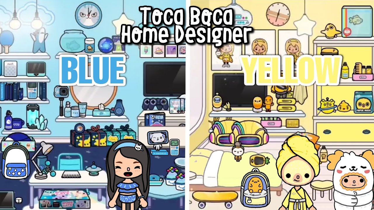 Toca Life World Yellow Vs Blue Items Collection + House Designer | Toca ...