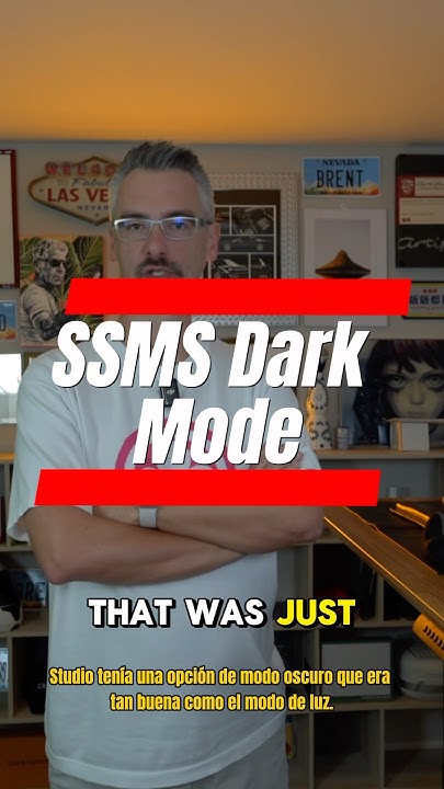 SSMS Dark Mode - YouTube
