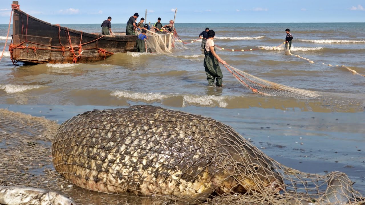 Boat Fishing In The Caspian Sea In Style Iranian Fishermen - YouTube
