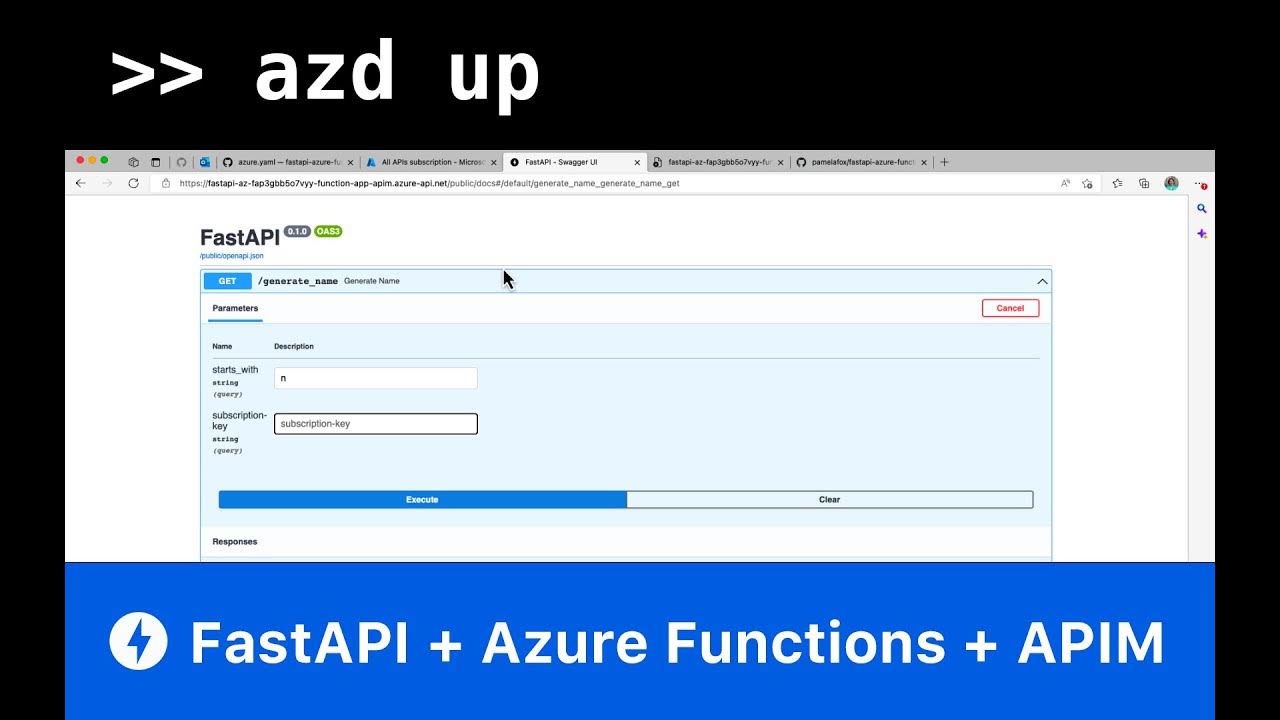 Deploying FastAPI app to Azure Functions + API Management - YouTube