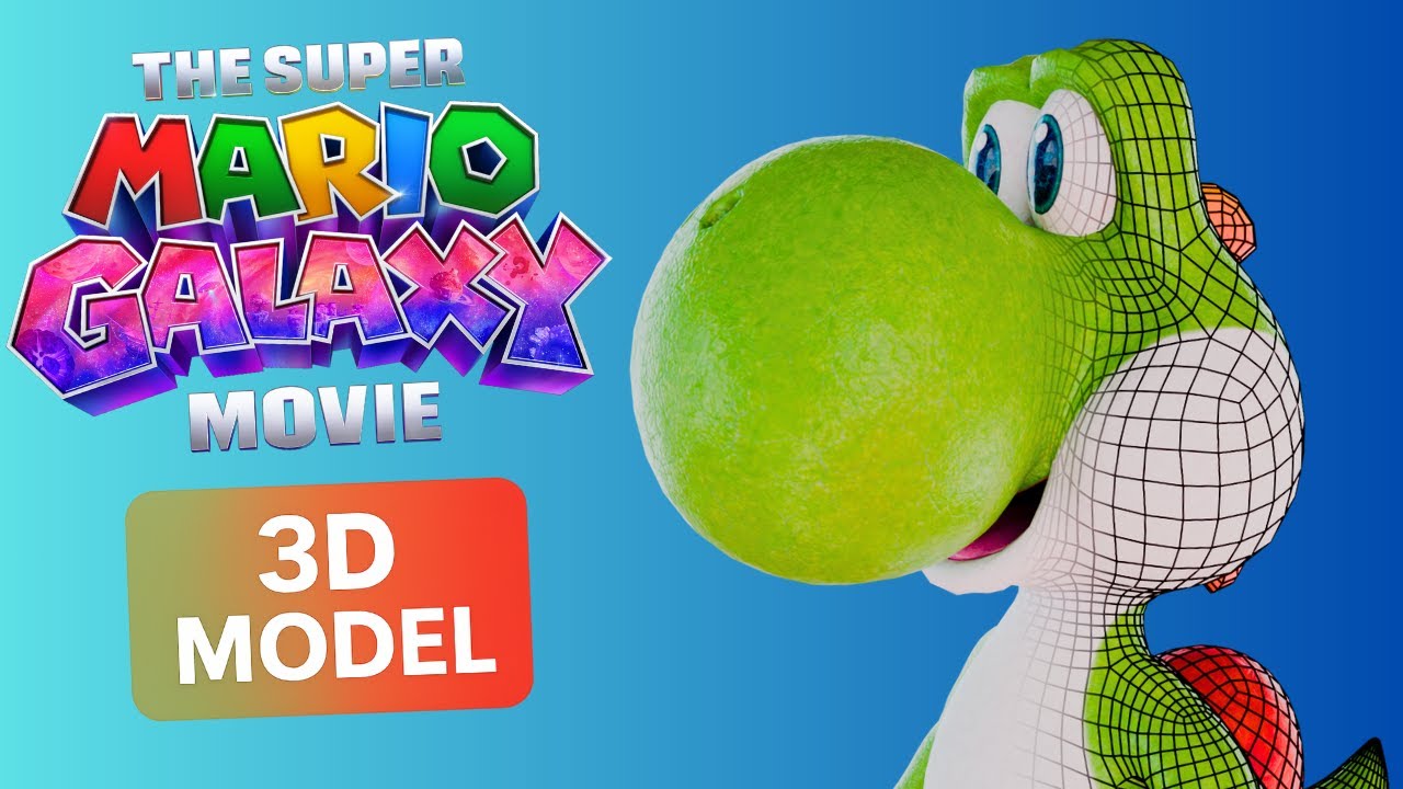 Yoshi 3D Model Reveal | Super Mario Galaxy Movie - YouTube