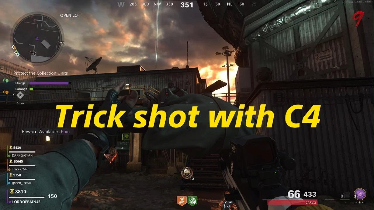 COD Black Ops Cold War Zombies Trick shot with C4 - YouTube