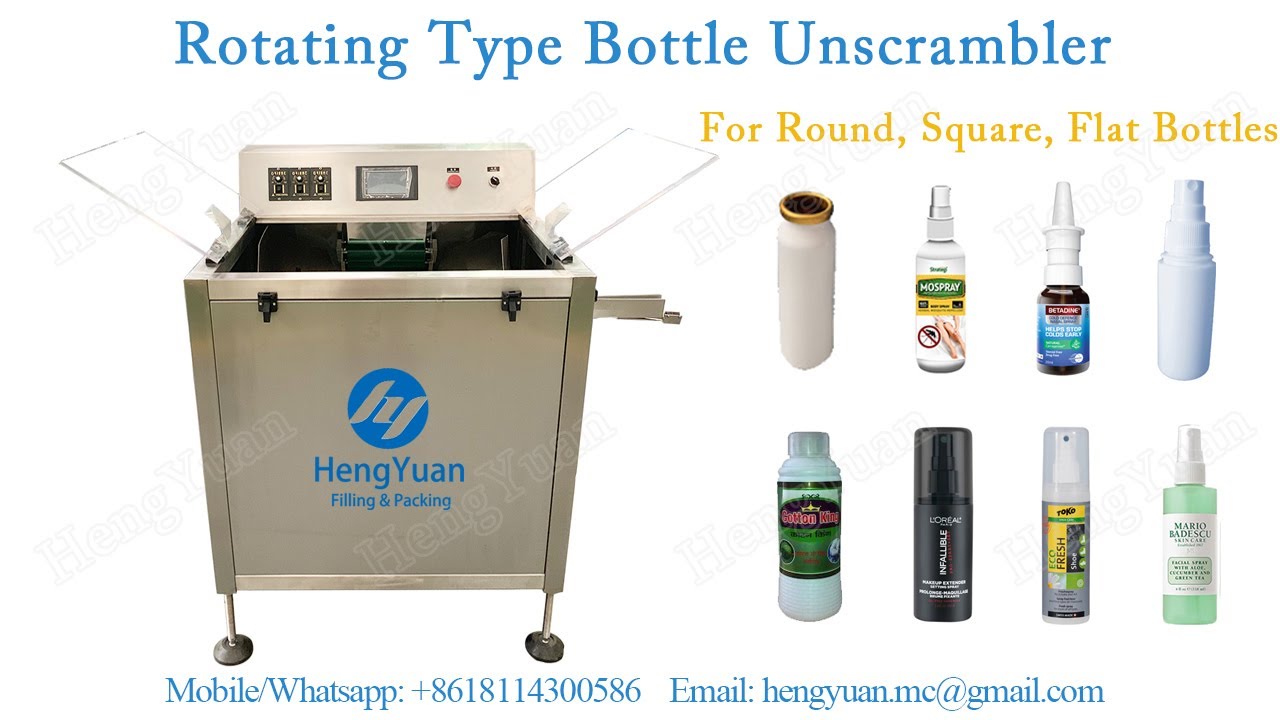Automatic Rotating Type Plastic Bottle Unscrambler - YouTube