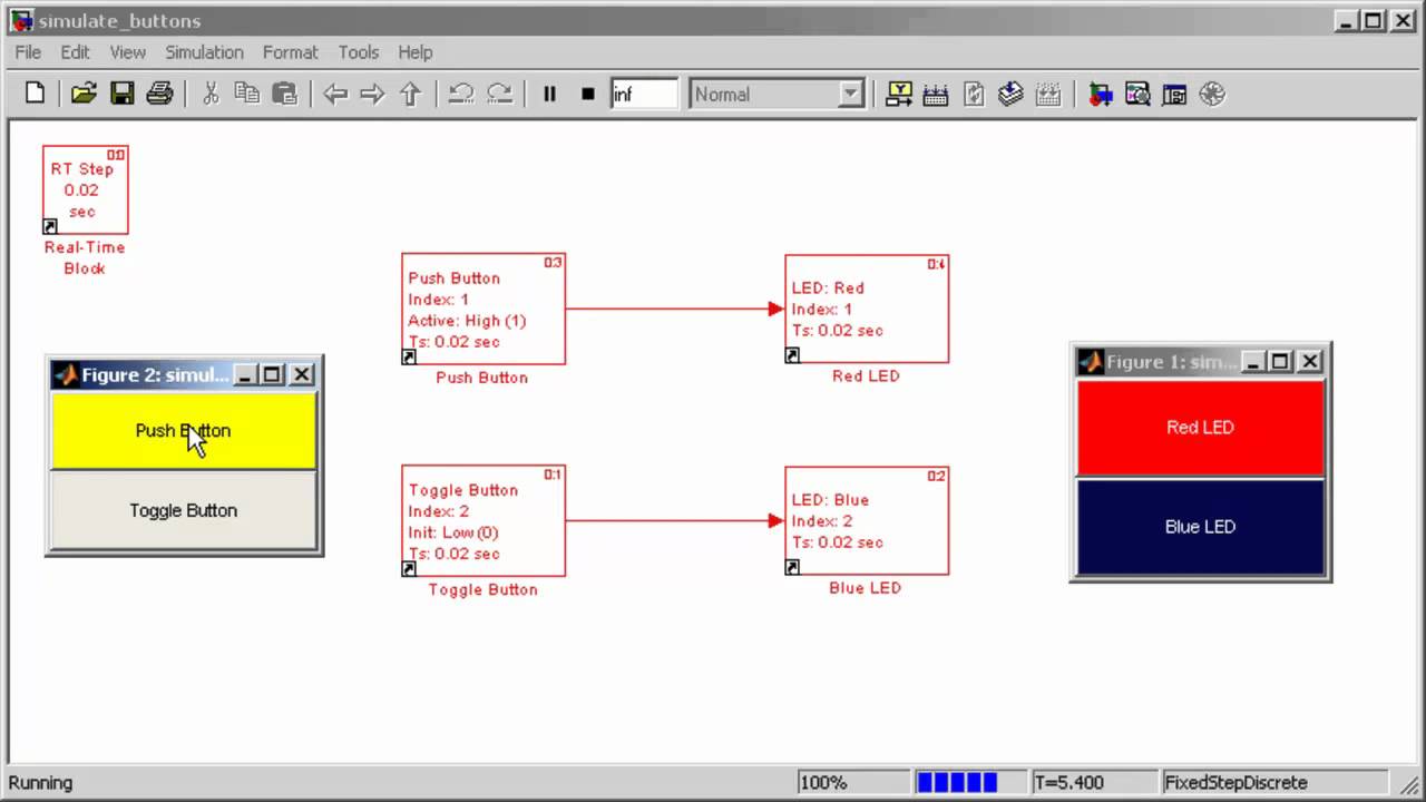 Button simulation demonstration - YouTube