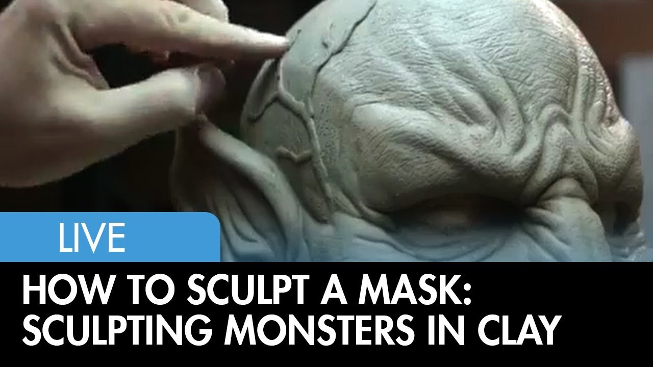 How To Sculpt A Monster Mask: Veins and Wrinkles - YouTube