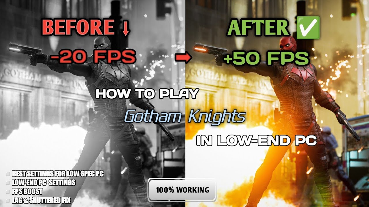 How to play Gotham knights on Low-End PC + Lagging and Low FPS Fix ...