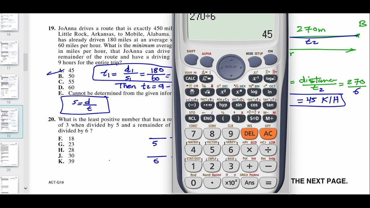 ACT MATH EXAM -2024-APRIL-G19 -SOLVE -Q20- م رابعه فراج - YouTube