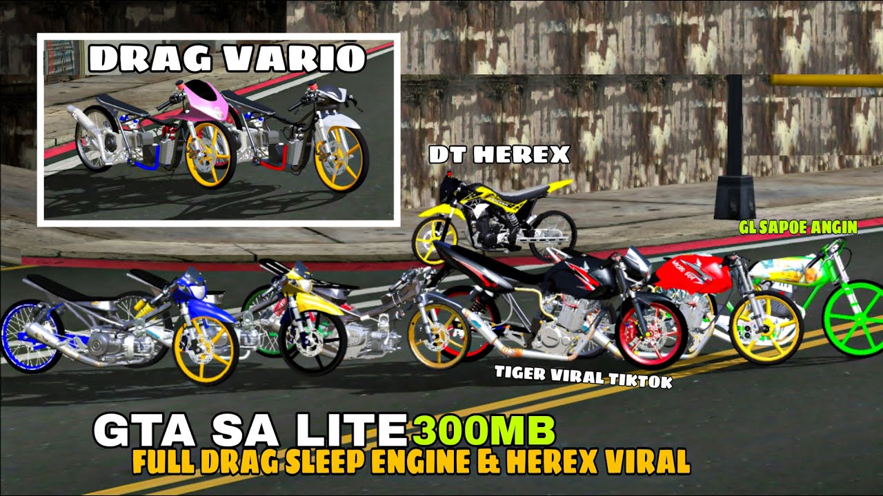 RILIS!! GTA SA LITE FULL MOD DRAG HEREX TIGER VIRAL, GL, SUREX, DRAG ...