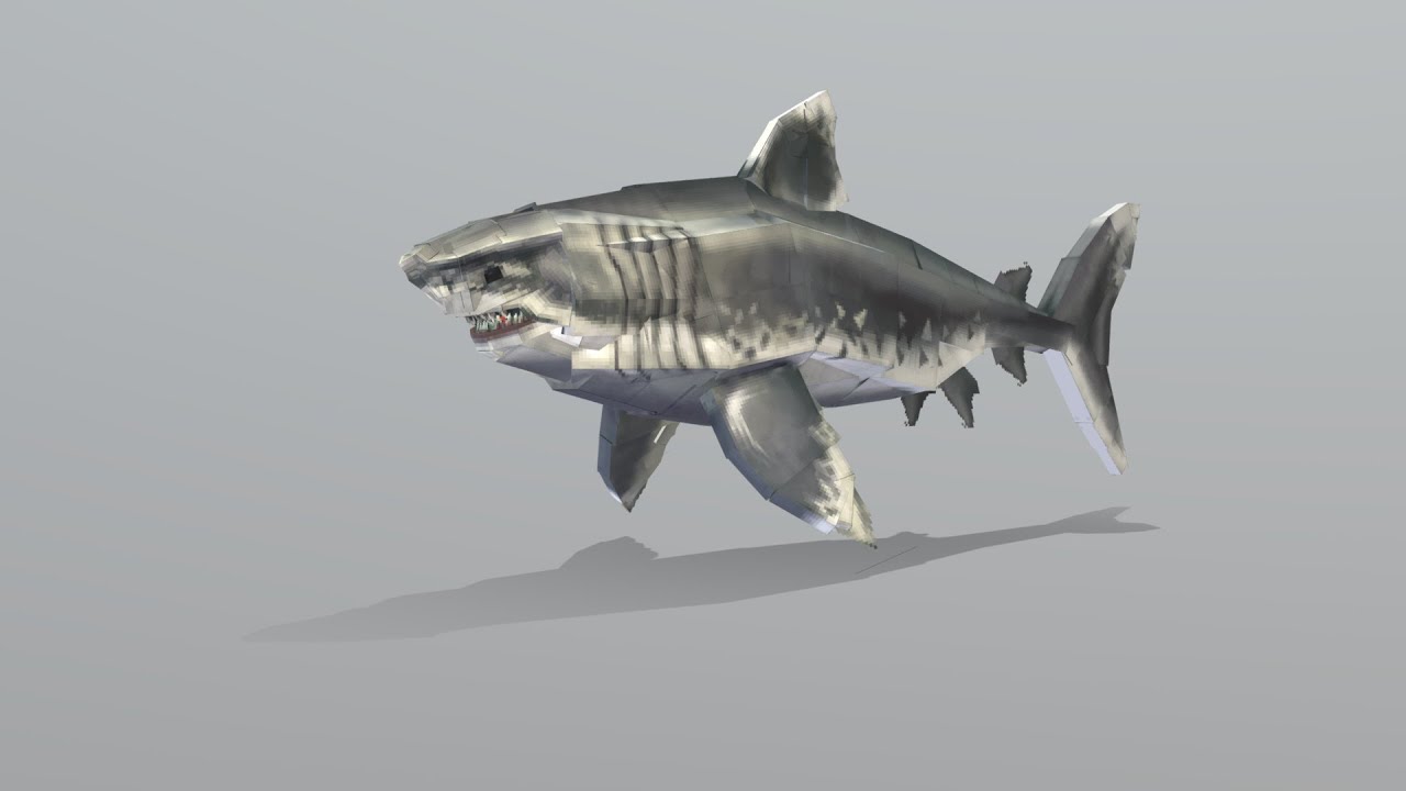shark model made with blockbench - YouTube