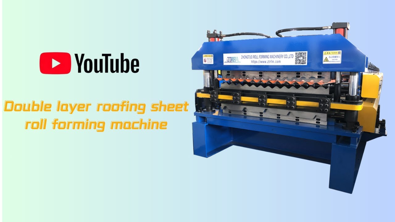 Double layer roofing sheet roll forming machine for Uruguay customer ...