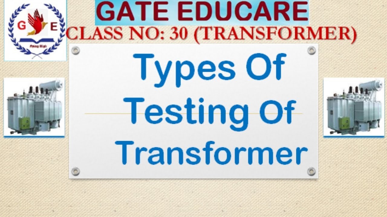 Types of testing of transformer - YouTube