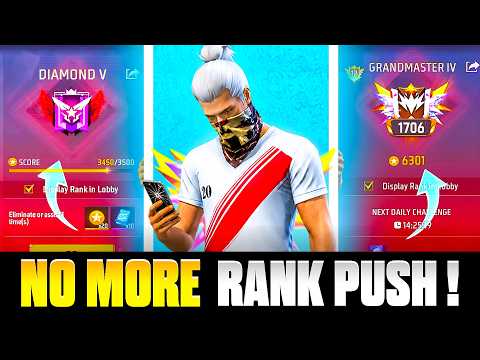 NO MORE RANK PUSH ❌ | Diamond To Grandmaster Br Rank Push | Free Fire BR Ranked Season 52