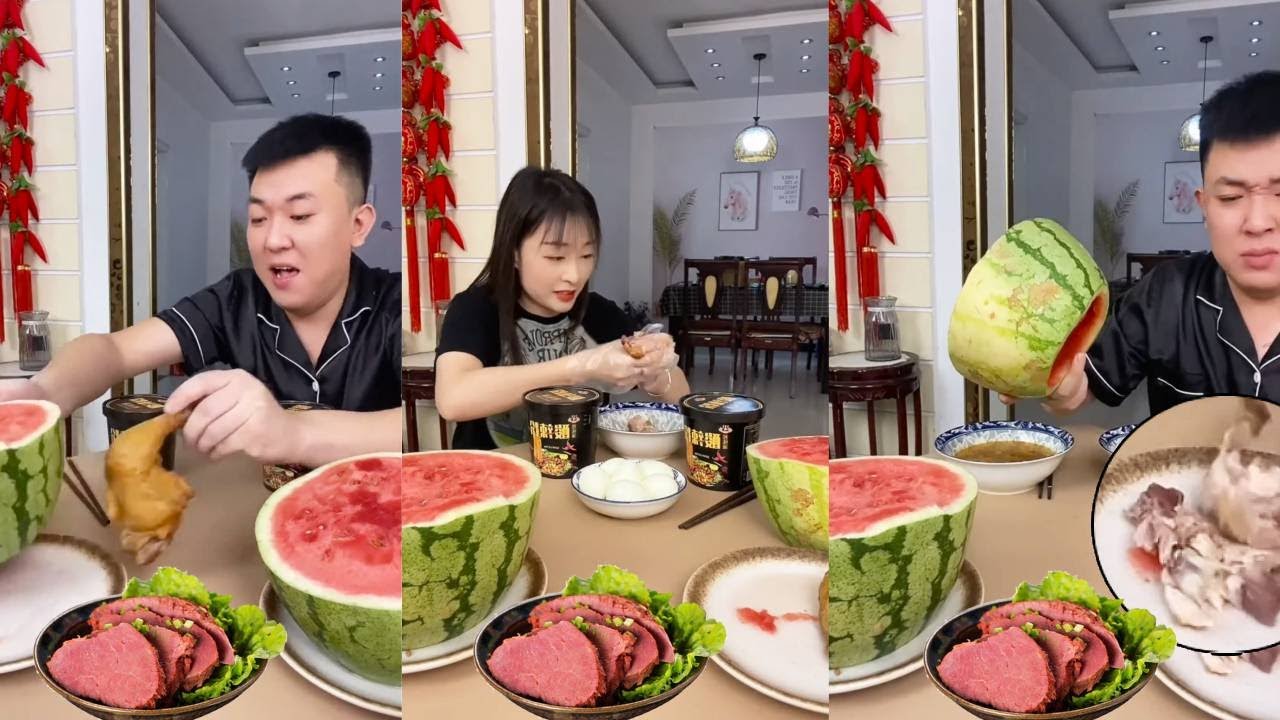 My husband hid a chicken leg in a watermelon, and I ate it all, leaving ...
