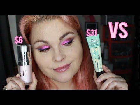 BENEFIT POREfessional VS E.L.F. Poreless Face Primer | Wear Test & Demo ...
