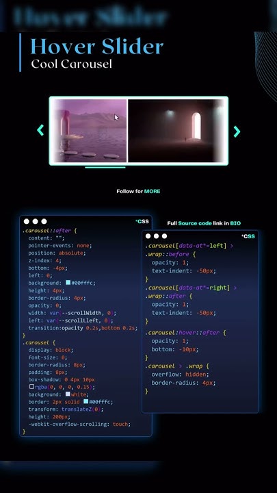 🎢 Hover Slider Cool Carousel Effect 💻shorts Css3animation Shortvideo Slider Html5css3