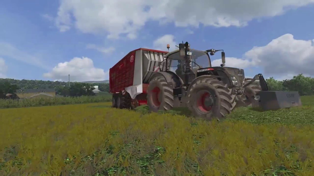 Farming Simulator 15 - Picking Up Silage With Forage Wagon - YouTube