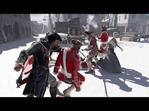 Assassin's Creed 3 Remastered Master Templar Winter Season Exploration & High Action