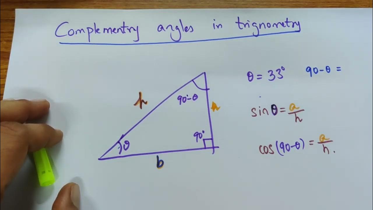Complement angles in triangles - YouTube