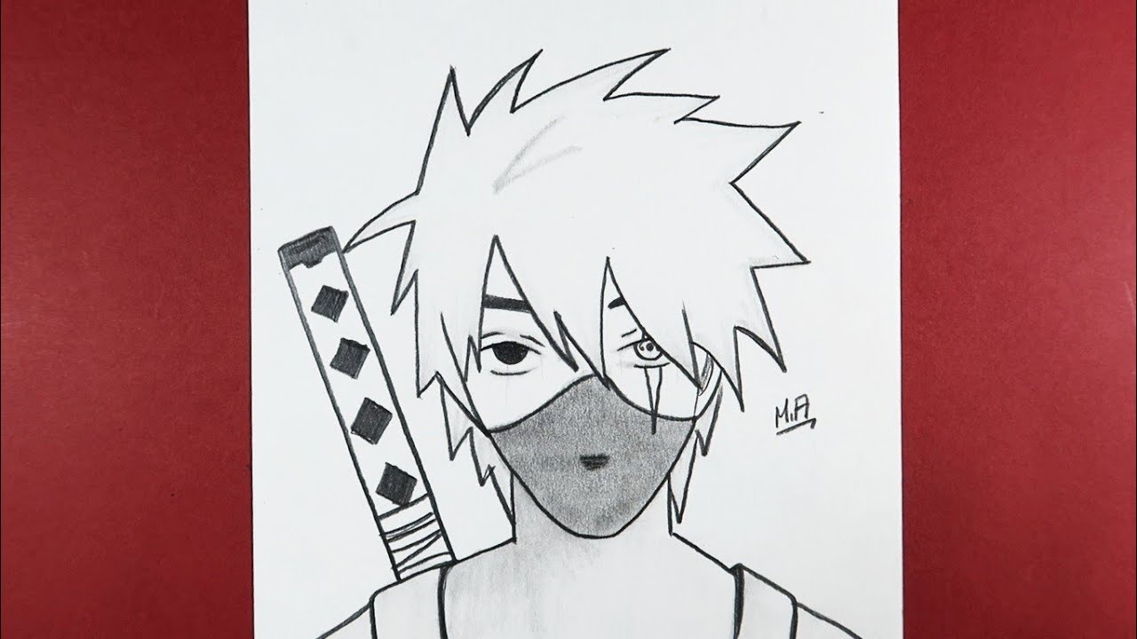 How to draw Kakashi Hateke / Easy Anime Drawing Tutorial - YouTube