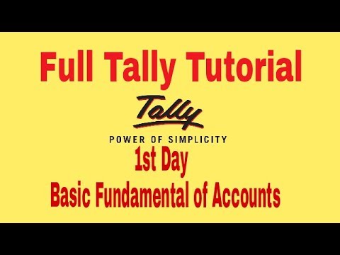 How to start Tally 1st class basic fundamental of Accounts - YouTube