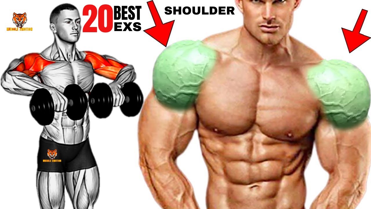 20 BEST SHOULDERS WORKOUT WITH BARBELL DUMBELLS AND CABLE - YouTube