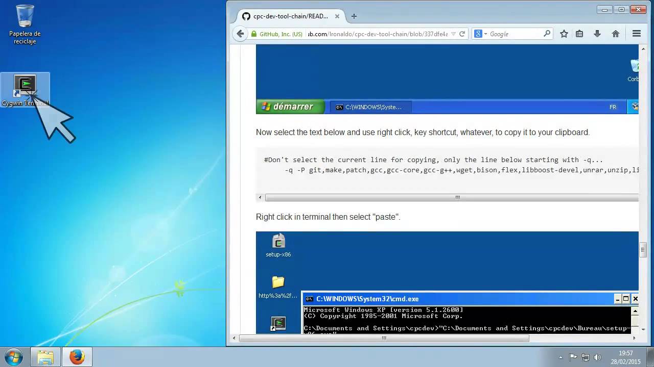 How to install cpc-dev-tool-chain on Windows 7 - YouTube