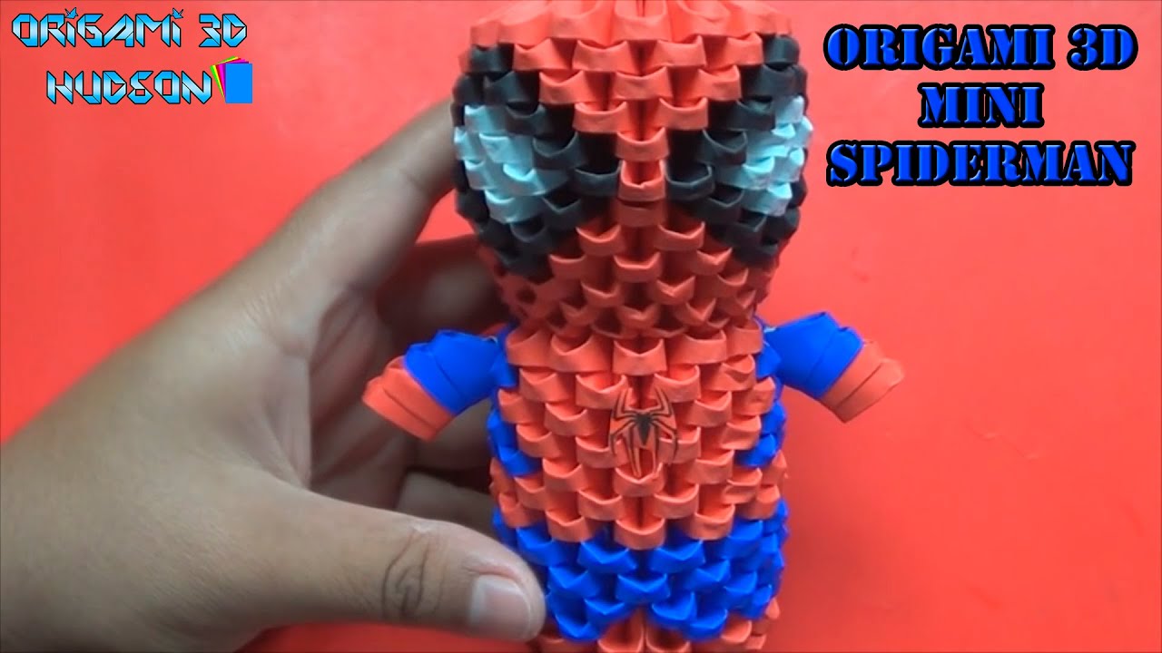 Origami 3D Mini Spiderman - YouTube