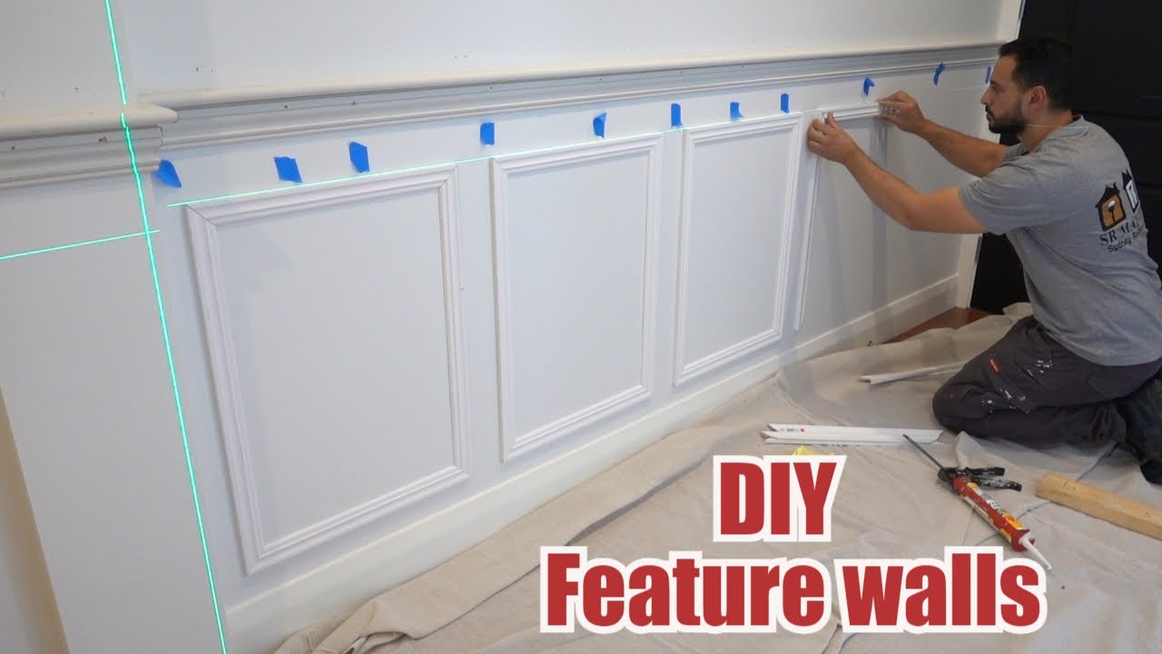 Make feature walls in under 2 mins - Easy DIY - YouTube