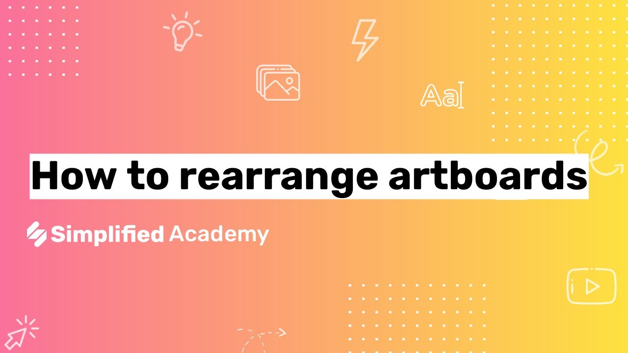 How to rearrange artboards - YouTube