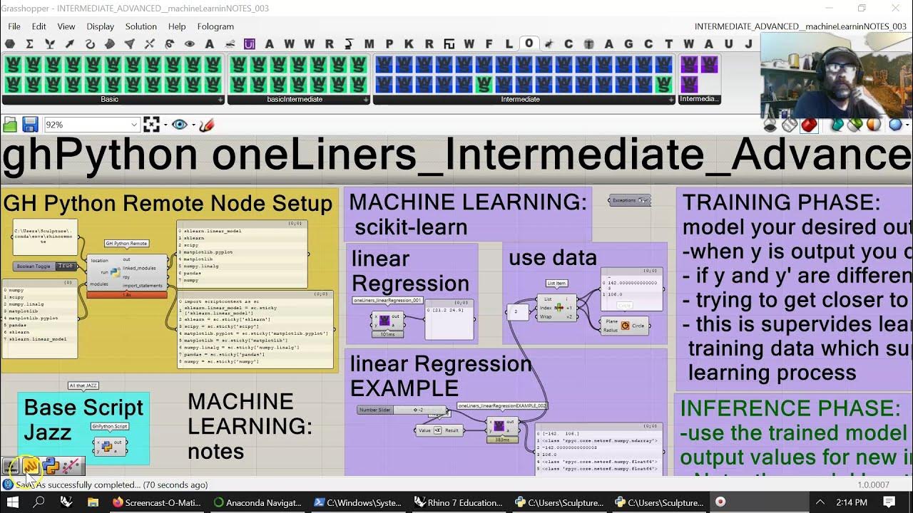 ONELINERS_linearRegression_EXAMPLE_INTERMEDIATE_ADVANCED | WS ghPython User Objects_003 - YouTube