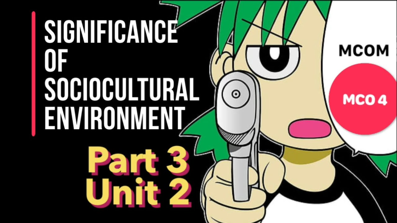 PART 3 | Unit 2 | Socio Cultural Environment | MCO 4 MCOM 2nd year ...