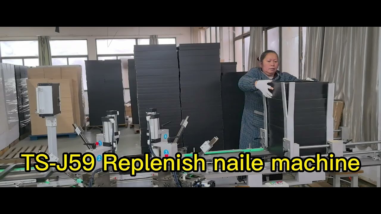 TS-J59 Replenish nail machine to shoot vnails into MDF -wood frame ...