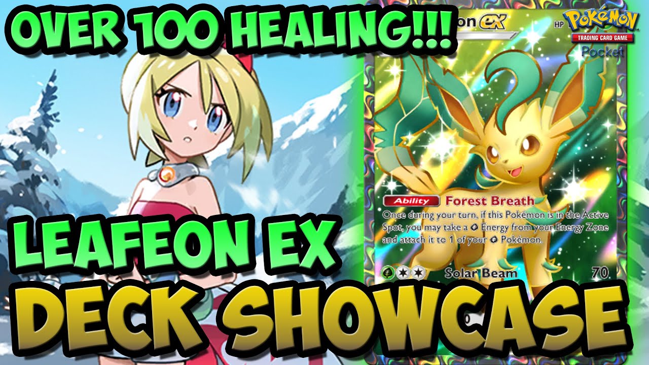 LEAFEON EX | DECK SHOWCASE | Pokémon Trading Card Game Pocket - YouTube