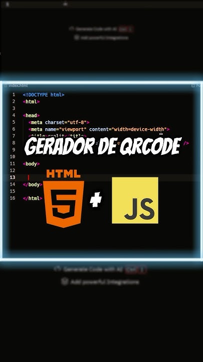 Gerador de QR Code com HTML e Javascript 🐿️🐿️ #technology #coding #javascript #codes #vscode ...
