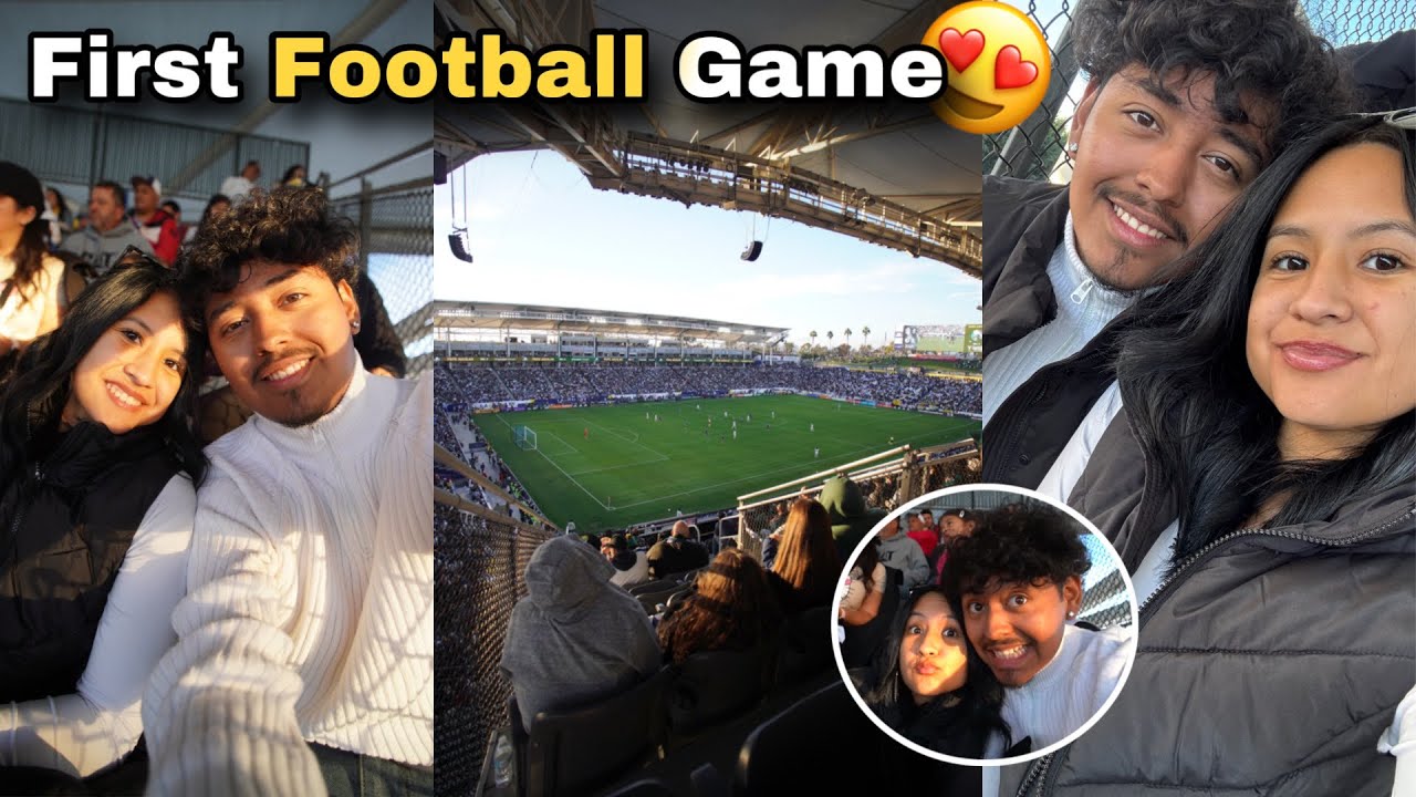Our first football game EVER! ⚽️ | Couples Edition | food, football ...