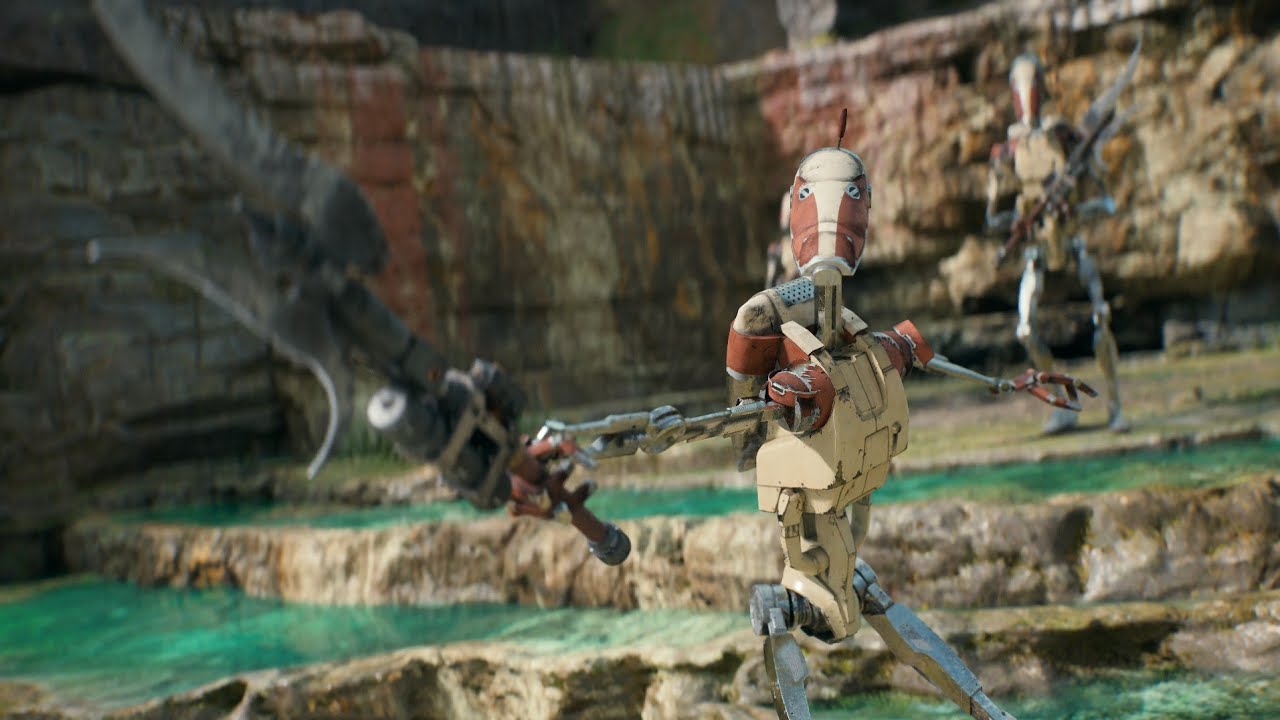 Star Wars: Jedi Survivor - 5 Minutes of Battle Droids Being The Best ...