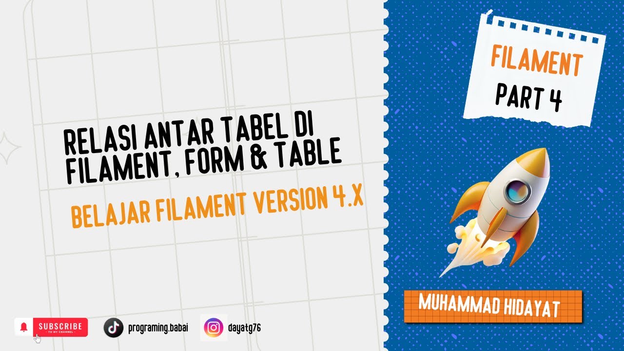 Belajar Filament v4 Part 4 Laravel - Relasi Tabel di Filament v4 (Form ...