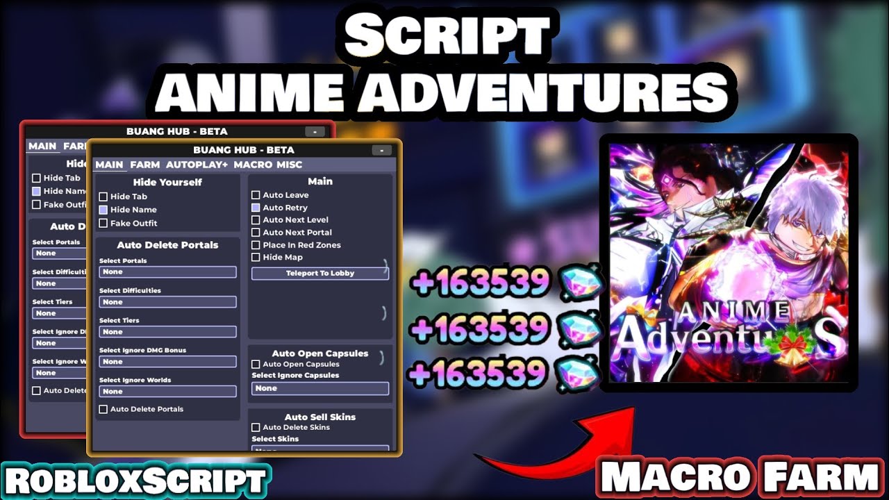 [FREE] Anime Adventures Script | Macro Auto Farm Gems , Event , Portal ...